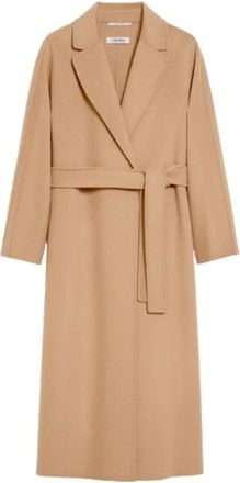 Max Mara Femme, Manteaux, Brun, Taille: 42 FR Manteau Midi en Drap de Laine