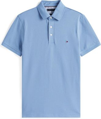 Tommy Hilfiger Slim Fit Poloshirt 1985 mit Stretch und Flag-Stickerei, Slim Fit in