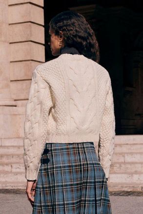 Next Strickjacke Grobstrickjacke mit Zopfmuster (1-tlg)