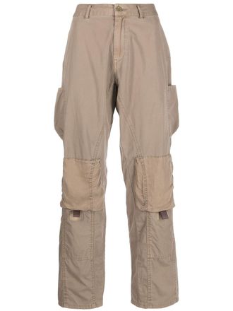 John Elliott + Co pantalon droit &agrave; empi&egrave;cements - Marron