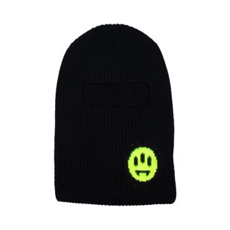 Barrow Barrow, Homme, Accessoires, Noir, Taille: ONE Size Bonnet en laine avec motif en maille c&ocirc;tel&eacute;e