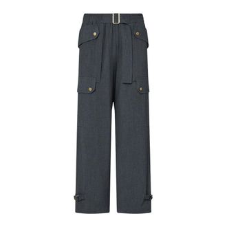 Liu Jo Flanell-Cargo-Hose - - Trousers - Damen - Grau - M