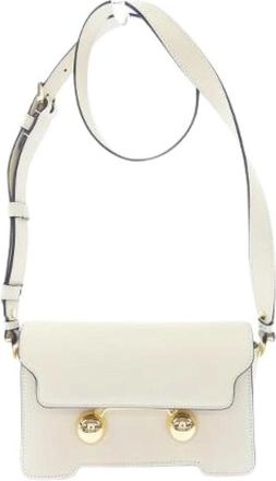 Marni Sac bandouli&egrave;re Trunkaroo en cuir de veau Pre-owned - Femme - Pre-owned - Beige - Taille: ONE Size