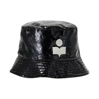 Isabel Marant Schwarzer Bucket Hat Logo Gestickt - - Accessories - Damen - Schwarzk - S