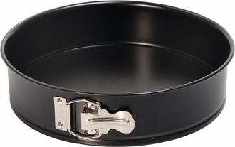 Original Kaiser Original Kaiser Classic Springform 24 cm rund, Flachboden, runde Backform antihaftbeschichtet, Kuchenform auslaufsicher, einfaches Verschließen, schwa