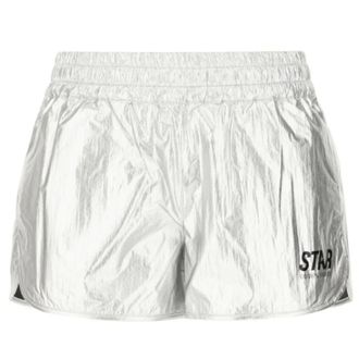 Golden Goose Homme, Shorts, Gris, Taille: XS Short Métallique Ourlet Courbé