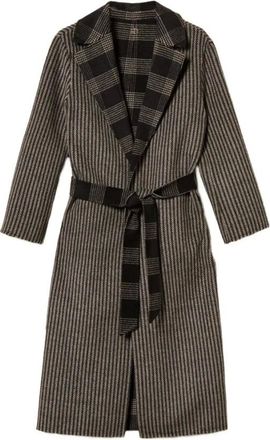 Twinset Femme, Manteaux, Brun, Taille: 44 FR Manteau r&eacute;versible en double drap de laine