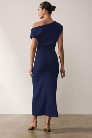 Next Midikleid Gerafftes, drapiertes Midikleid (1-tlg)