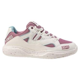 K-Swiss Tura Team Padel Chaussures de Tennis pour Femme, Blanc/Violet/Turquoise Pastel, 38 EU