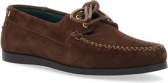 Vinny&rsquo;s Lace-Up Suede Loafer - Brown