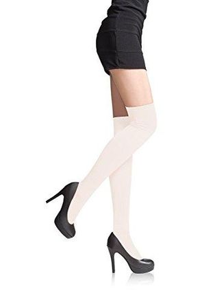 Romartex Chaussettes montantes en microfibre, 60 deniers - Blanc - Taille Unique