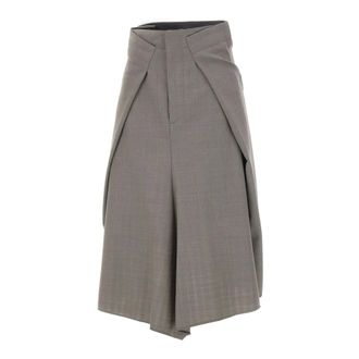 Victoria Beckham Femme, Jupes, Gris, Taille: 36 FR Midi Skirts