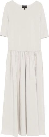 Emporio Armani robe mi-longue &agrave; manches courtes - Tons neutres