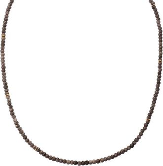 Glanzst&uuml;cke M&uuml;nchen Halskette - Sterling Silber Halskette Chalcedon - Gr. unisize - in Grau - f&uuml;r Damen