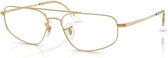 Ray-Ban Rb6550 Optics Arista Gold Fassung Klar Glas Polarisiert 54-16