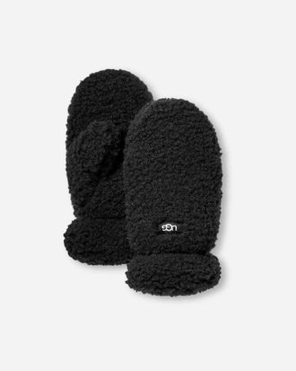 UGG F&auml;ustlinge aus fluff f&uuml;r Kinder in Black, Gr&ouml;&szlig;e Fleece