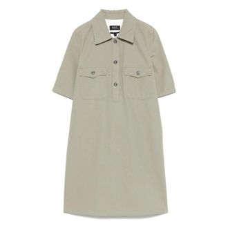 A.P.C. Selia Mini Kleid - - Dresses - Damen - Gr&uuml;n - L