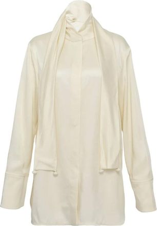 Jil Sander Femme, Blouses et Chemises, Beige, Taille: 34 FR Camicia