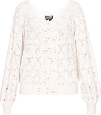 Dreimaster Dreimaster Strickjacke Frauen cremefarben