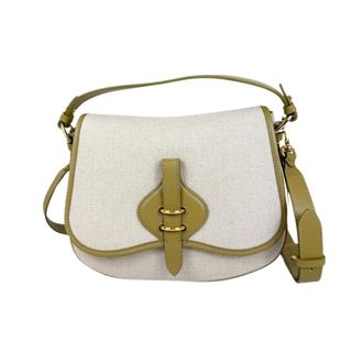 Coccinelle Femme, Sacs, Blanc, Taille: ONE Size Mavery Canvas Tracola c/Patta Media