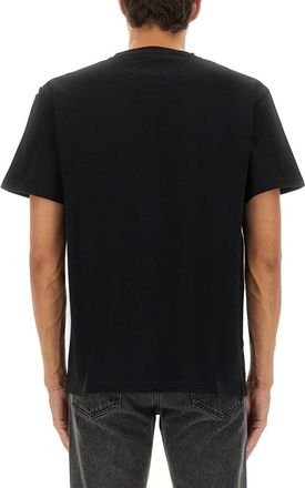 Alexander McQueen Logo Cotton T-Shirt - Black