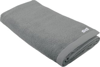 Tom Tailor Saunatuch, 80x200 cm, 100% Baumwolle/ Frottier, mit zwei Aufh&auml;ngern und Label mit Logo, COLOR BATH TOWEL Grau (Moody Grey)