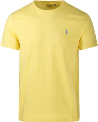 Ralph Lauren Homme, Tops, Jaune, Taille: L T-shirt en jersey de coton uni coupe classique