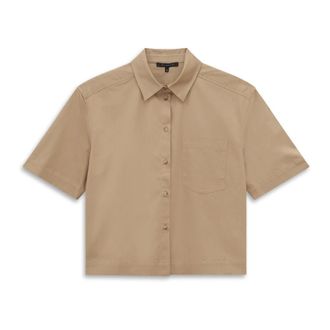 Bugatti Femme, Blouses et Chemises, Brun, Taille: 36 FR Chemisier court