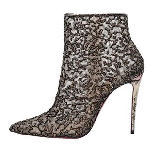 Christian Louboutin Nancy Glitter Booties Size 37.5