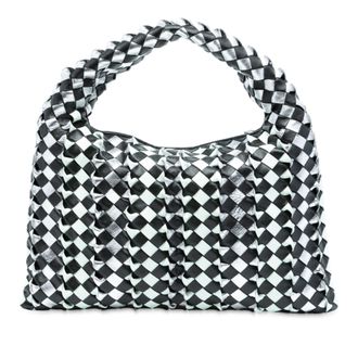 Bottega Veneta Bicolor Calfskin Intrecciato Small Hop Hobo