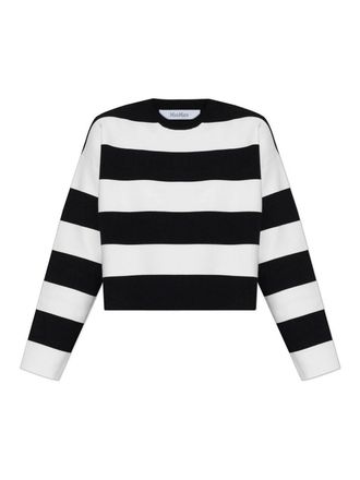 Max Mara Rundhalspullover - Weiß