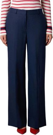 Brooks Brothers Femme, Pantalons, Bleu, Taille: 34 FR Wide Leg Tailored Linen Pantalons