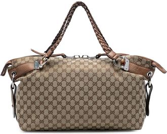 Gucci Shopper - Medium GG Canvas Bamboo Bar Tote - Gr. unisize - in Braun - für Damen