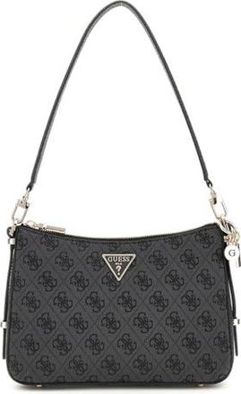 Guess Eco Erica Top Zip Shoulder Bag Coal Logo
