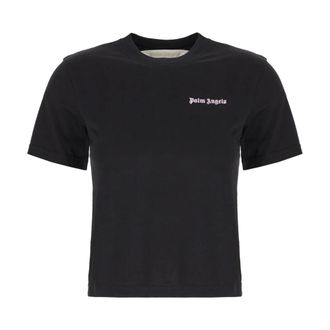 Palm Angels Classic Logo Fitted Tee - - Tops - Damen - Schwarzk - XS