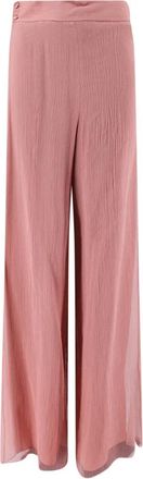 Max Mara Femme, Pantalons, Rose, Taille: 36 FR Pantalon Large en Soie