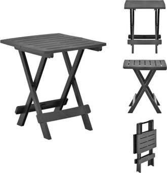 vidaXL Vidaxl - Table pliable de jardin anthracite 45x43x50 cm plastique - Table De Jardin Pliante - Table De Bistro - Table En Plastique - Mobilier De