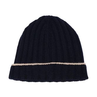 Brunello Cucinelli Blaue Beanie-M&uuml;tze - - Accessories - Herren - Blau - M