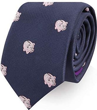 AusCufflinks Cravates de sport et de sp&eacute;cialit&eacute; | Cravates pour homme | Cravates tiss&eacute;es fines | Cadeau pour coll&egrave;gue de travail, Tirelire cochon, Maigre