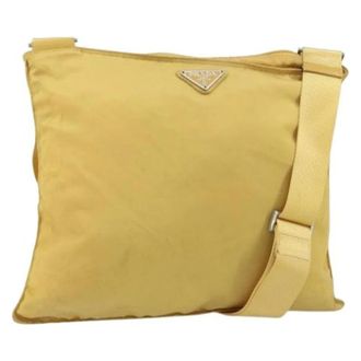 Prada Pre-owned Vintage Nylon Umh&auml;ngetasche - - Pre-owned - Damen - Gelb - ONE SIZE