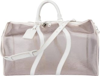 Louis Vuitton Crossbody Bags - Louis Vuitton Transparent Wavy Epi Keepall 50 Band - Gr. unisize - in Weiß - für Damen