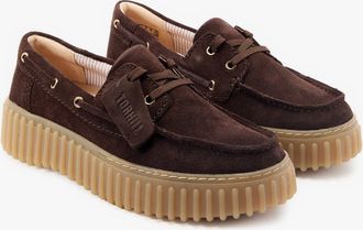 Clarks Chaussures Torhill Boat en cuir de vache