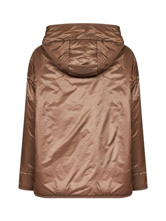 Max Mara Womens Padded Hooded Jacket Mtccleo Brown Puffer