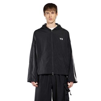 Yohji Yamamoto Nylon Wired 3-Stripes Hoodie