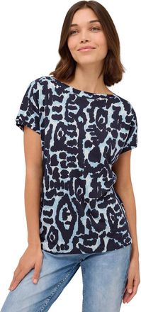 Cecil Gemustertes T-Shirt urban Dark Blue XS