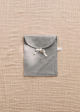 Mango Trousse de toilette enfant en gaze de coton gris - Home - Taille unique - MANGO HOME