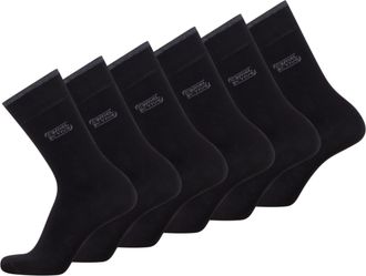 Camel Active 6 Paar Basic Socken aus biologischer Baumwolle Schwarz, Grau und Blau