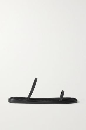 Brunello Cucinelli Pantoletten Aus Leder Mit Zierperlen - Schwarz