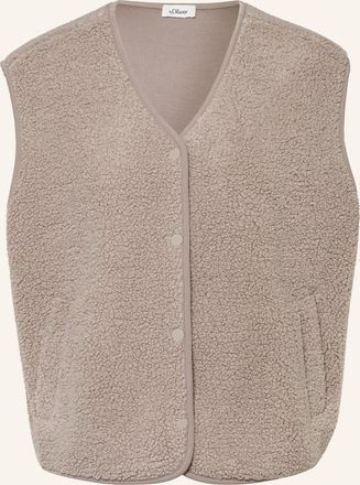 s.Oliver S.Oliver Teddyfell-Weste braun