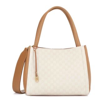 Kazar Zweifarbige Handtasche aus Leder mit Muster - - Bags - Damen - Wei&szlig; - ONE SIZE